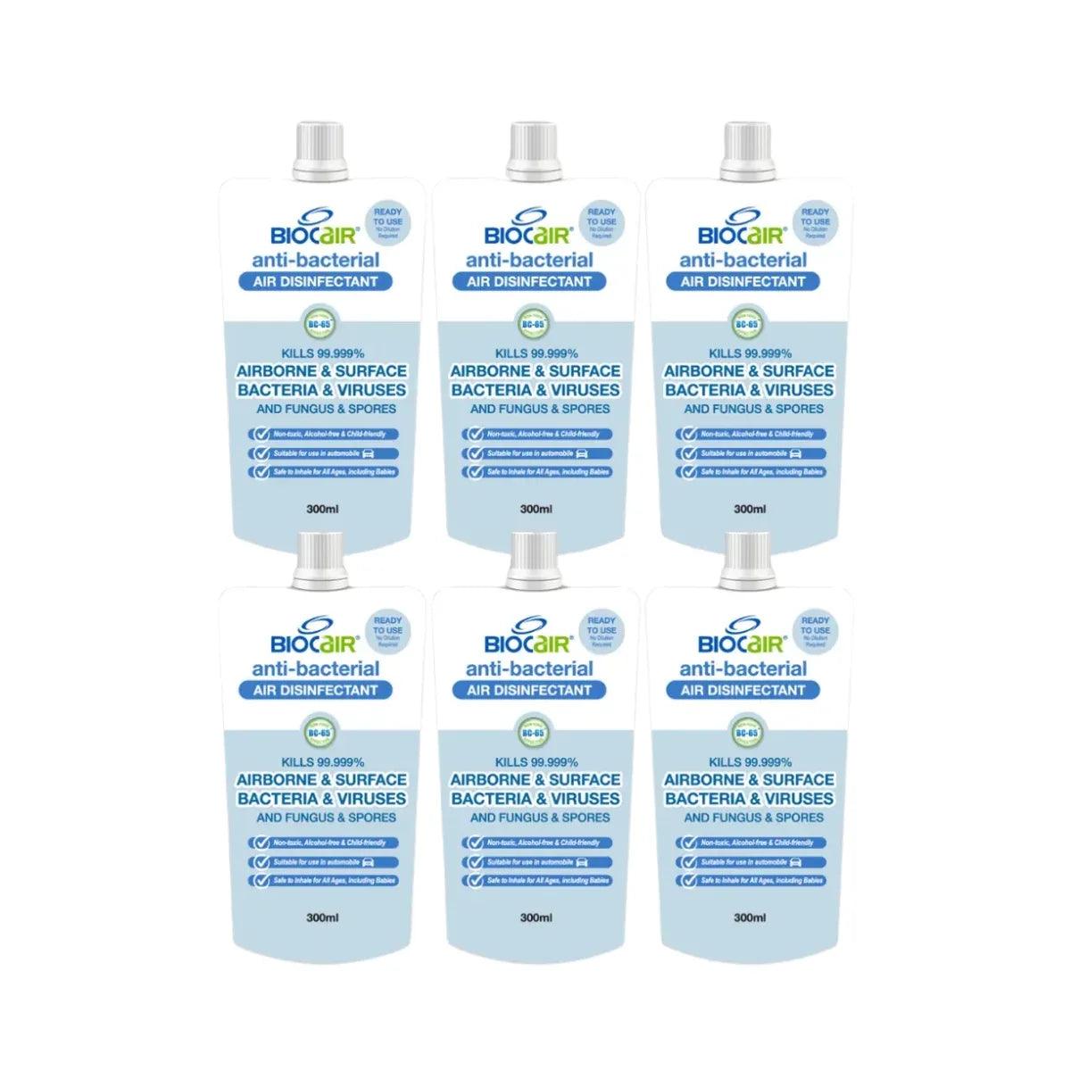 Biocair Anti-Bacterial Disinfectant Air Purifying Solution (6x300ml ...