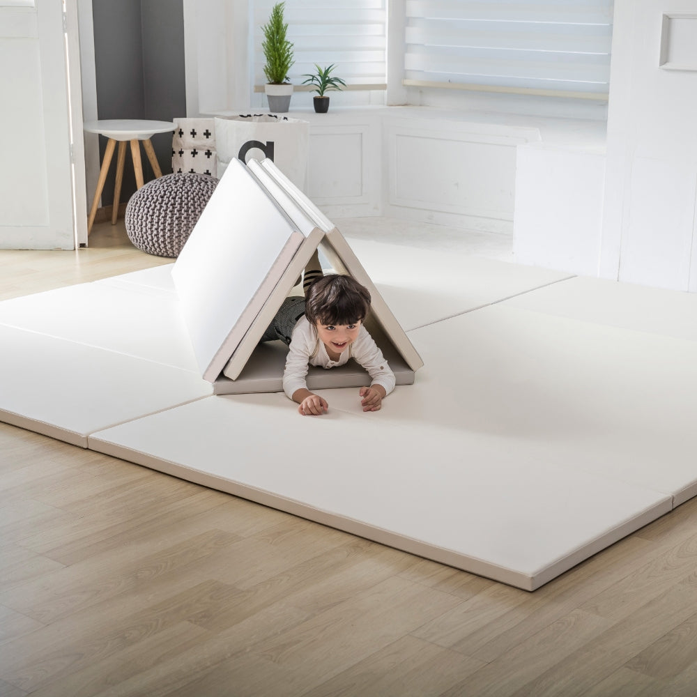 Creamhaus FREE Folding Playmat (210x140x4cm) - Cream | Pupsik Singapore