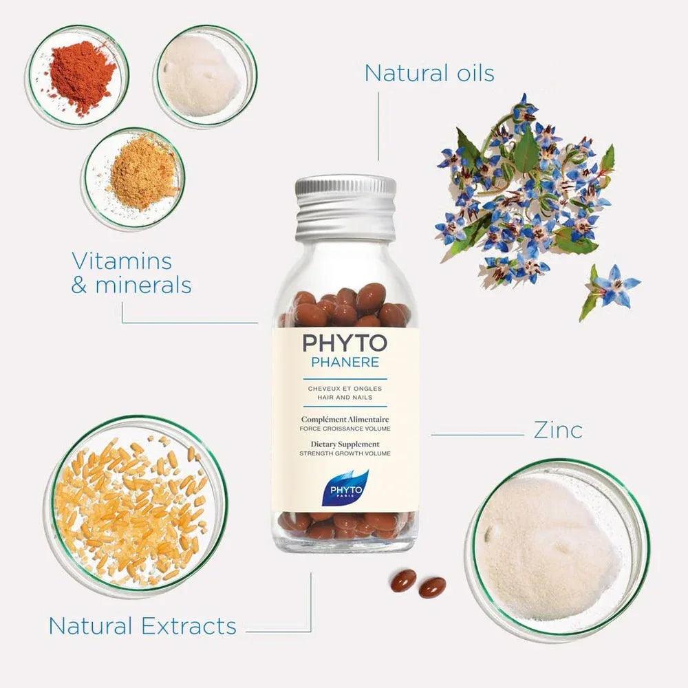 Phyto Phytophanere Hair & Nail Supplements, 120 caps (Exp 06/27 ...