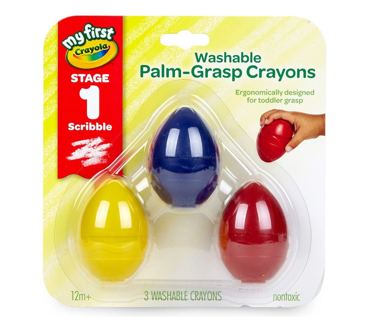 Crayola My First Washable Palm-Grasp Crayons (3pc) | Pupsik Singapore