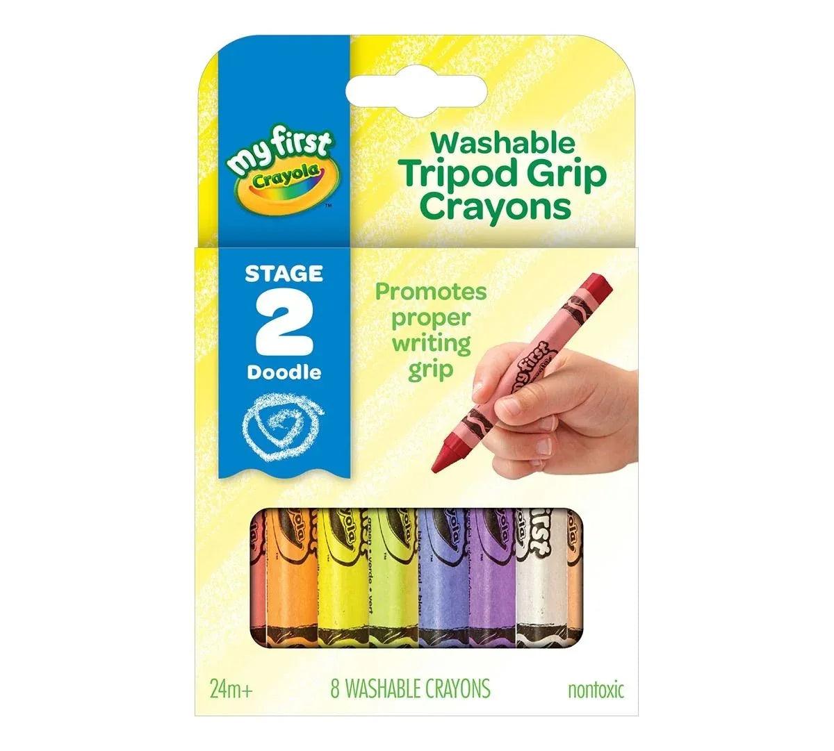 Crayola My First Washable Tripod Grip Crayons (8pc) | Pupsik Singapore