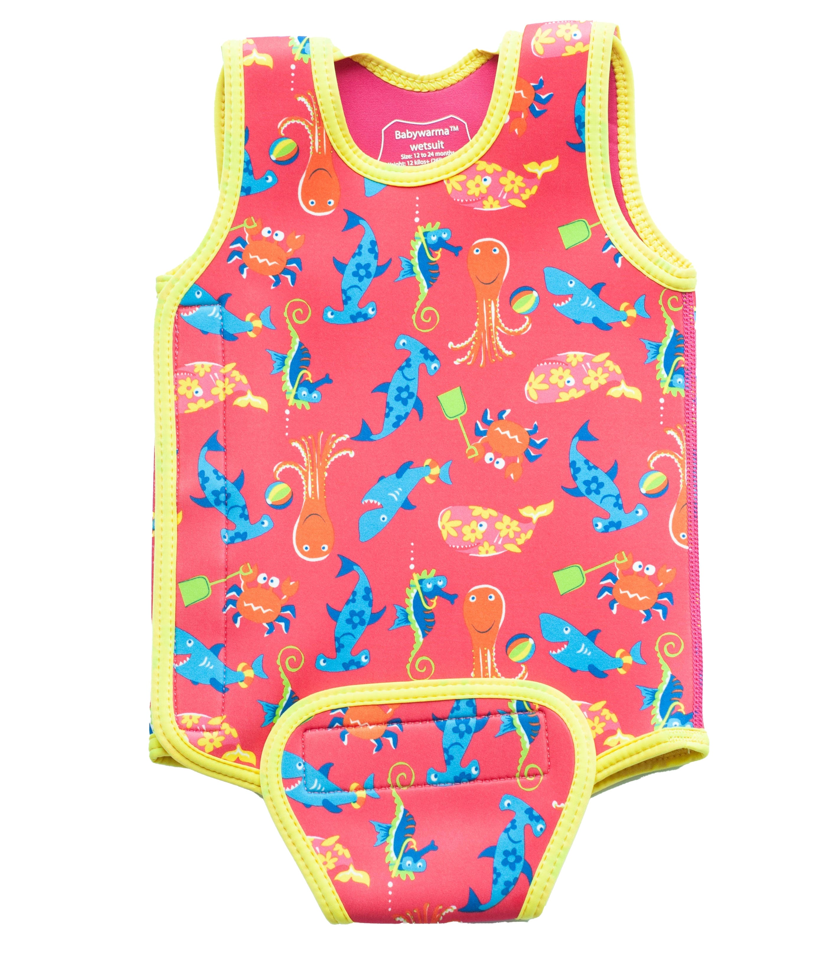 Konfidence BabyWarma Swimsuit - Pink Sea Life (2 Sizes) | Pupsik Singapore