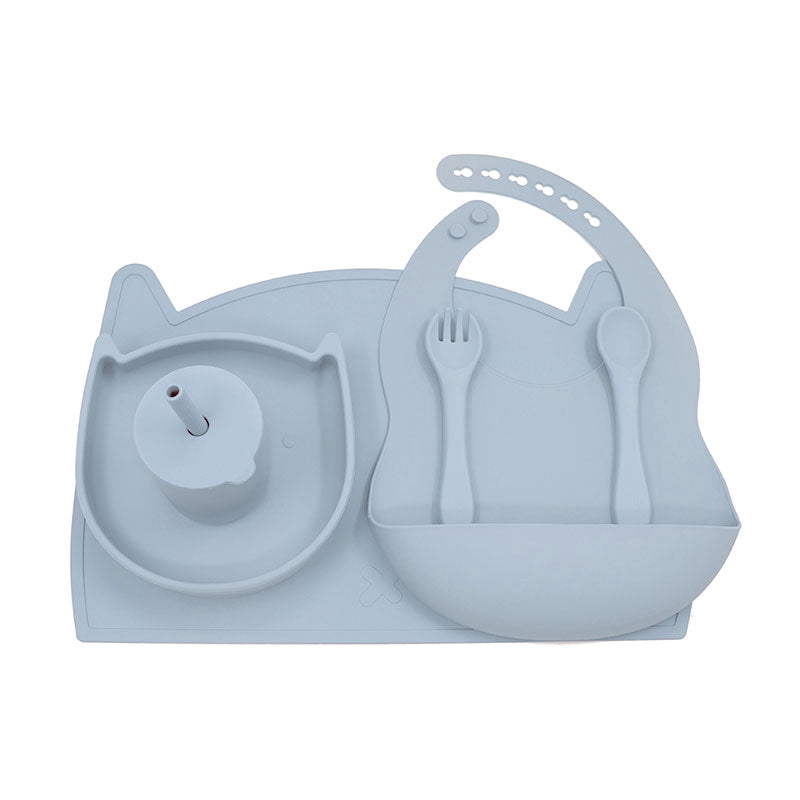 Biomom Silicone Feeding Set, Cat (5 Colors) | Pupsik Singapore