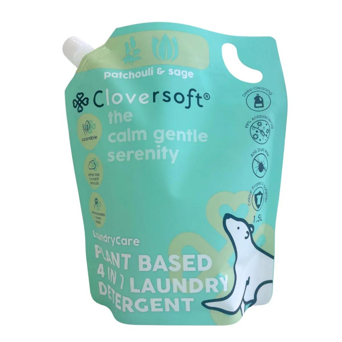 Cloversoft Plant-based 4-in-1 Laundry Detergent, 1.5L Refill Bag ...
